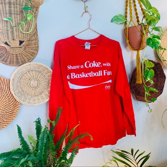 Coca Cola | Sweaters | Vtg Vsco Oversized 9s Coke Basketball Long ...